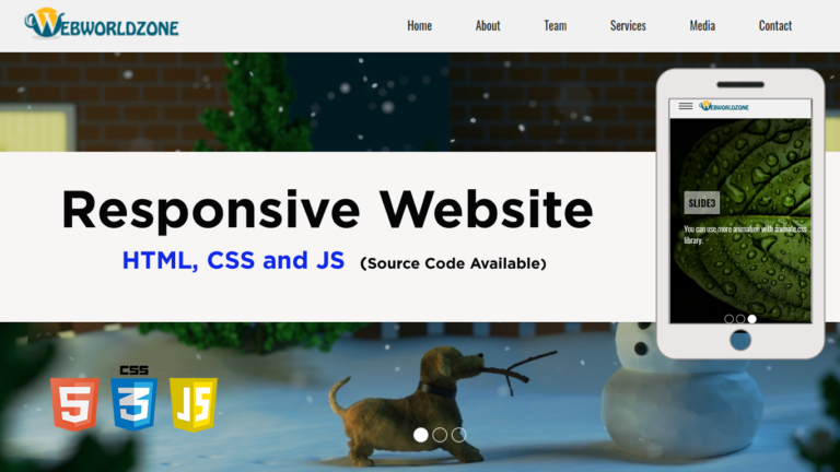 Complete Responsive Website Using Html Css And Js With Source Code Webworldzone